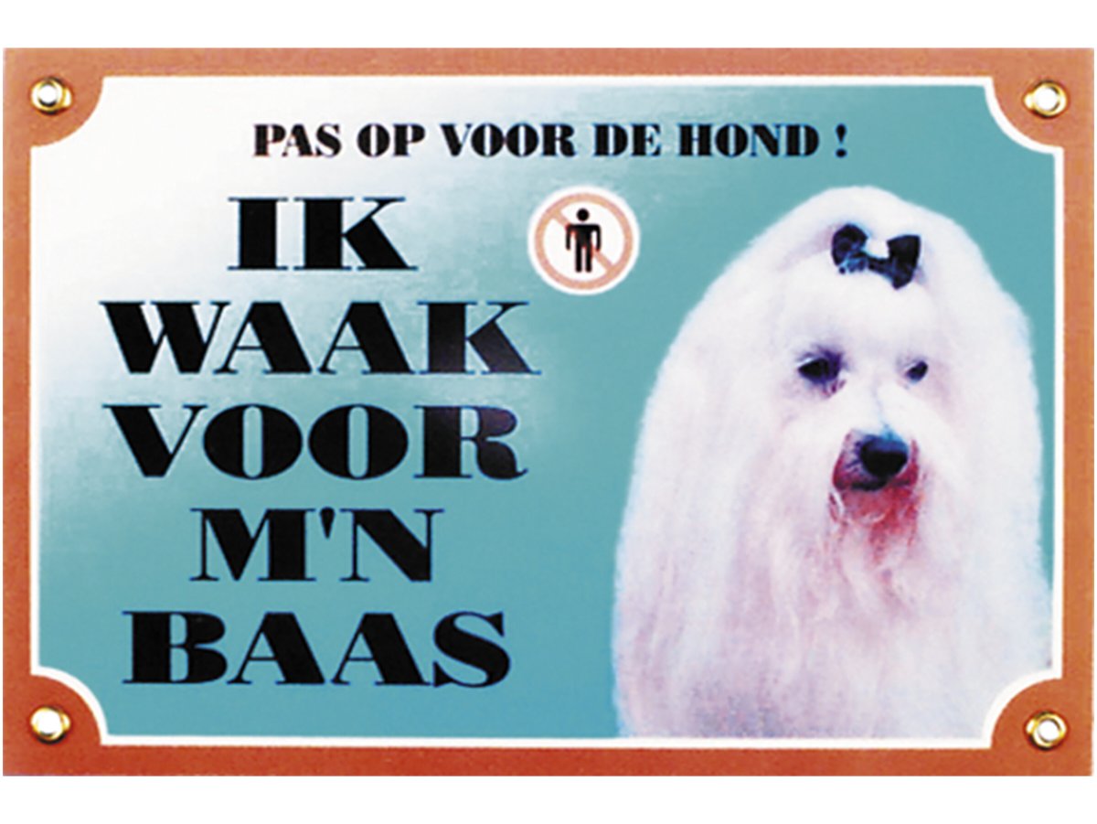 Warning signs dog - Decoration - DogWarning sign Maltese - Vadigran
