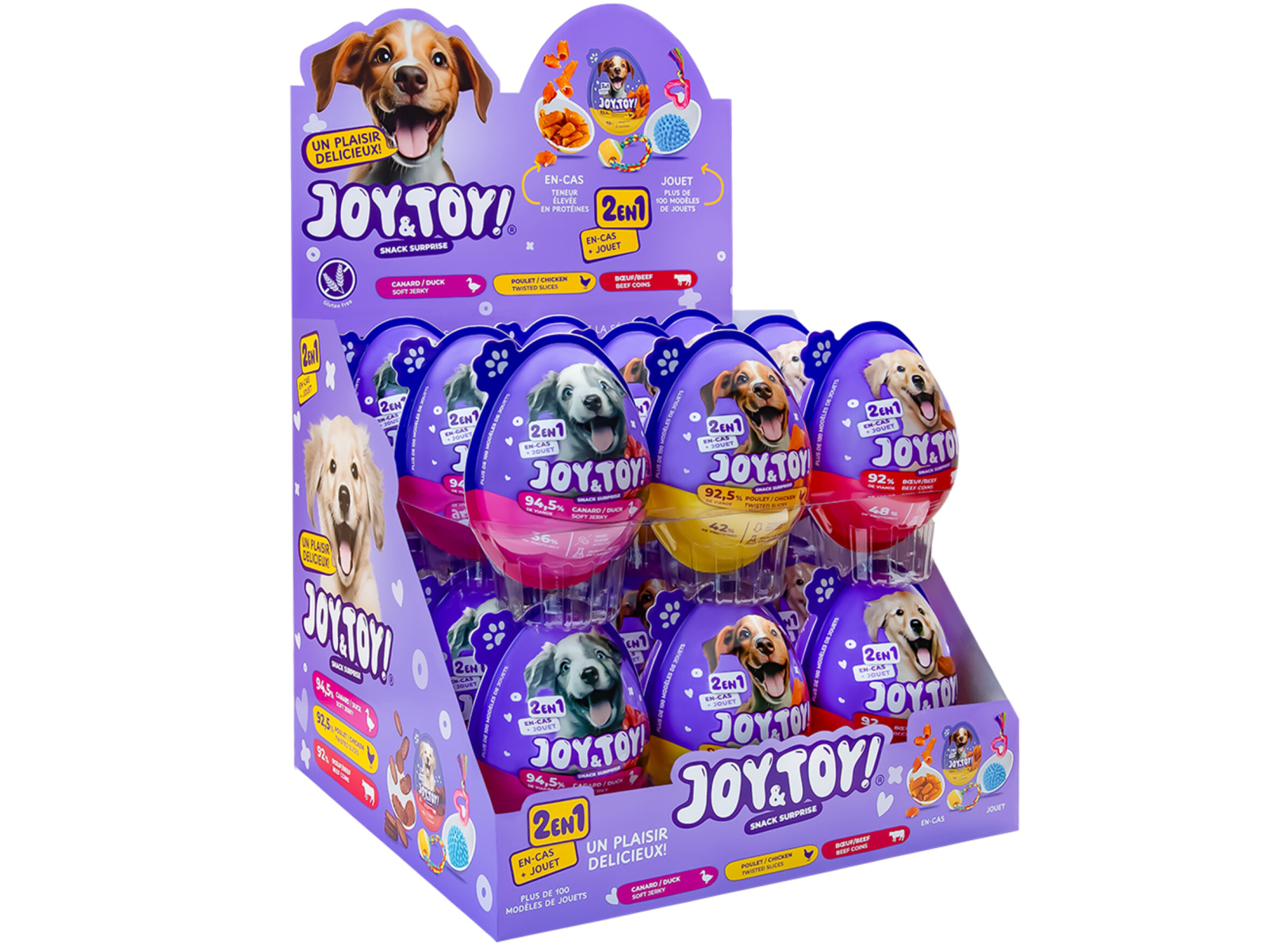 Joy & Toy surprise - Snacks - DogJoy&toy dog FR Display 18pcs - Vadigran