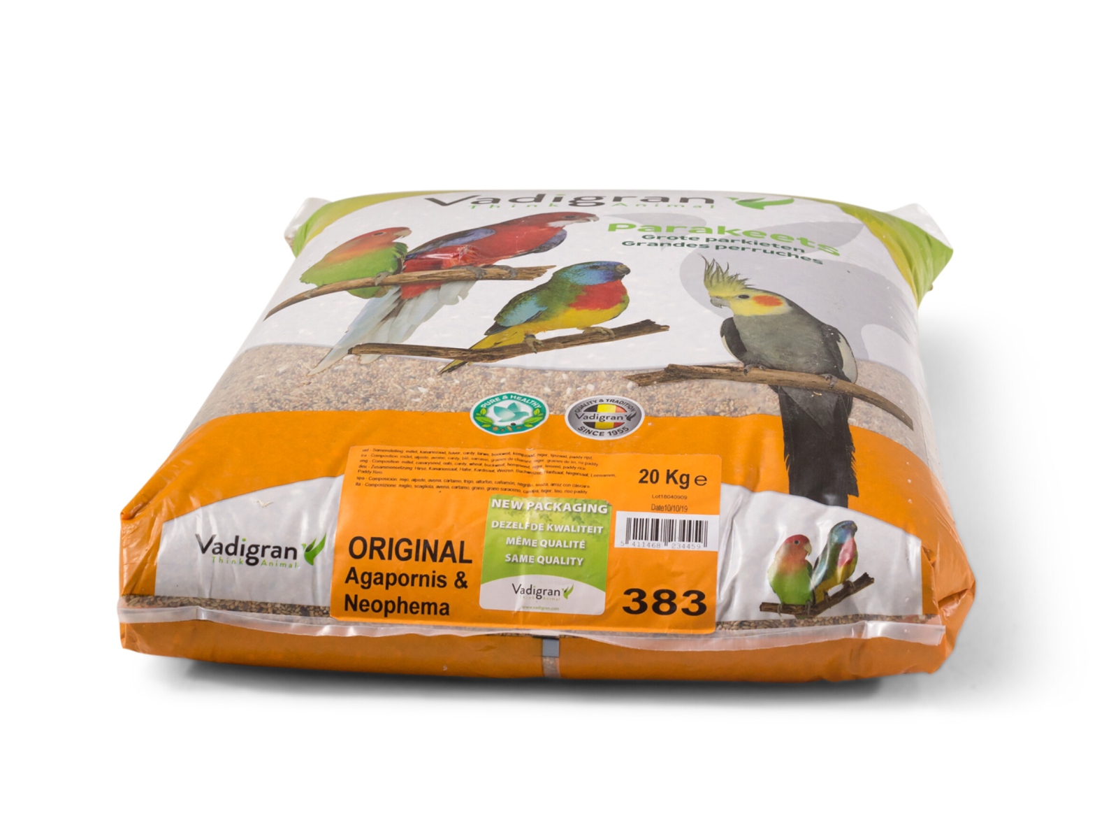 Original Vogel - Voeding - VogelsAgapornis & Neophema 20 kg - Vadigran