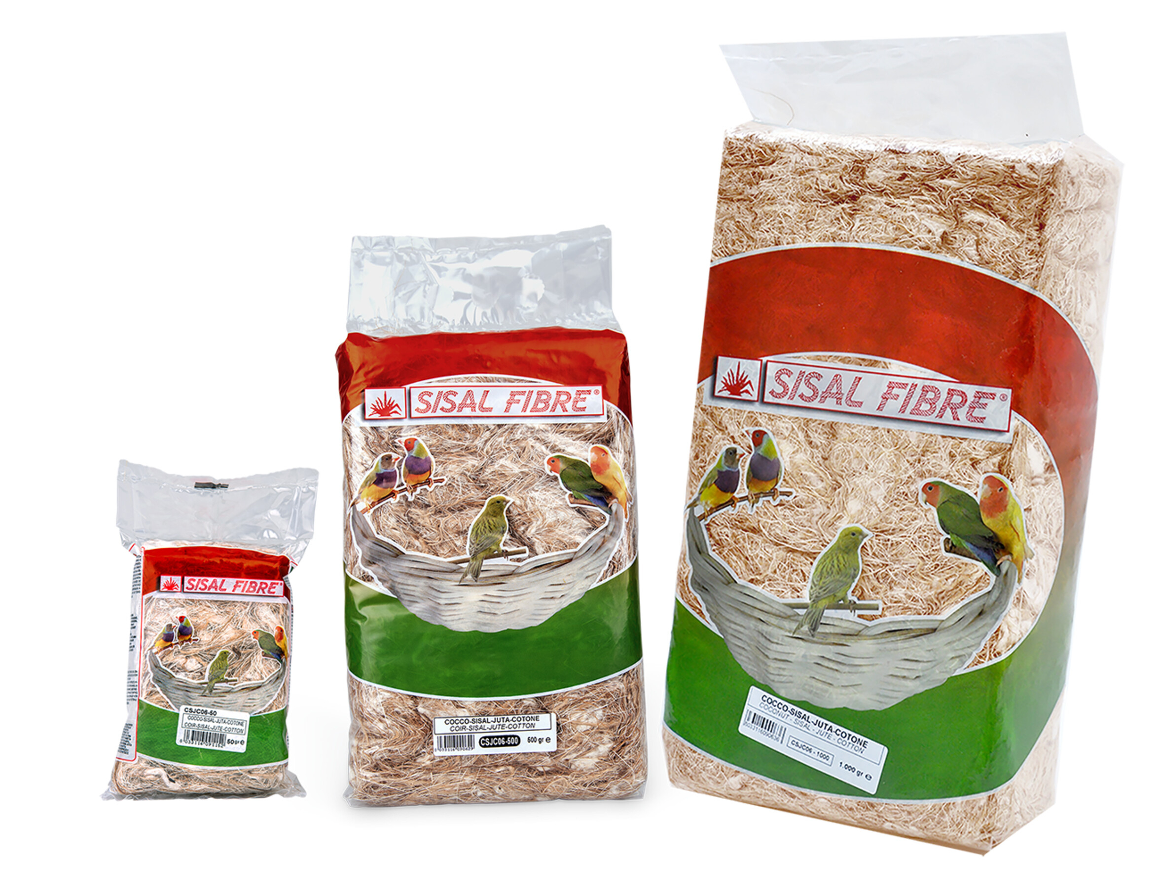 Nesting - Accessories - BirdsMixed coco-sisal-jute-cotton 1 kg - Vadigran