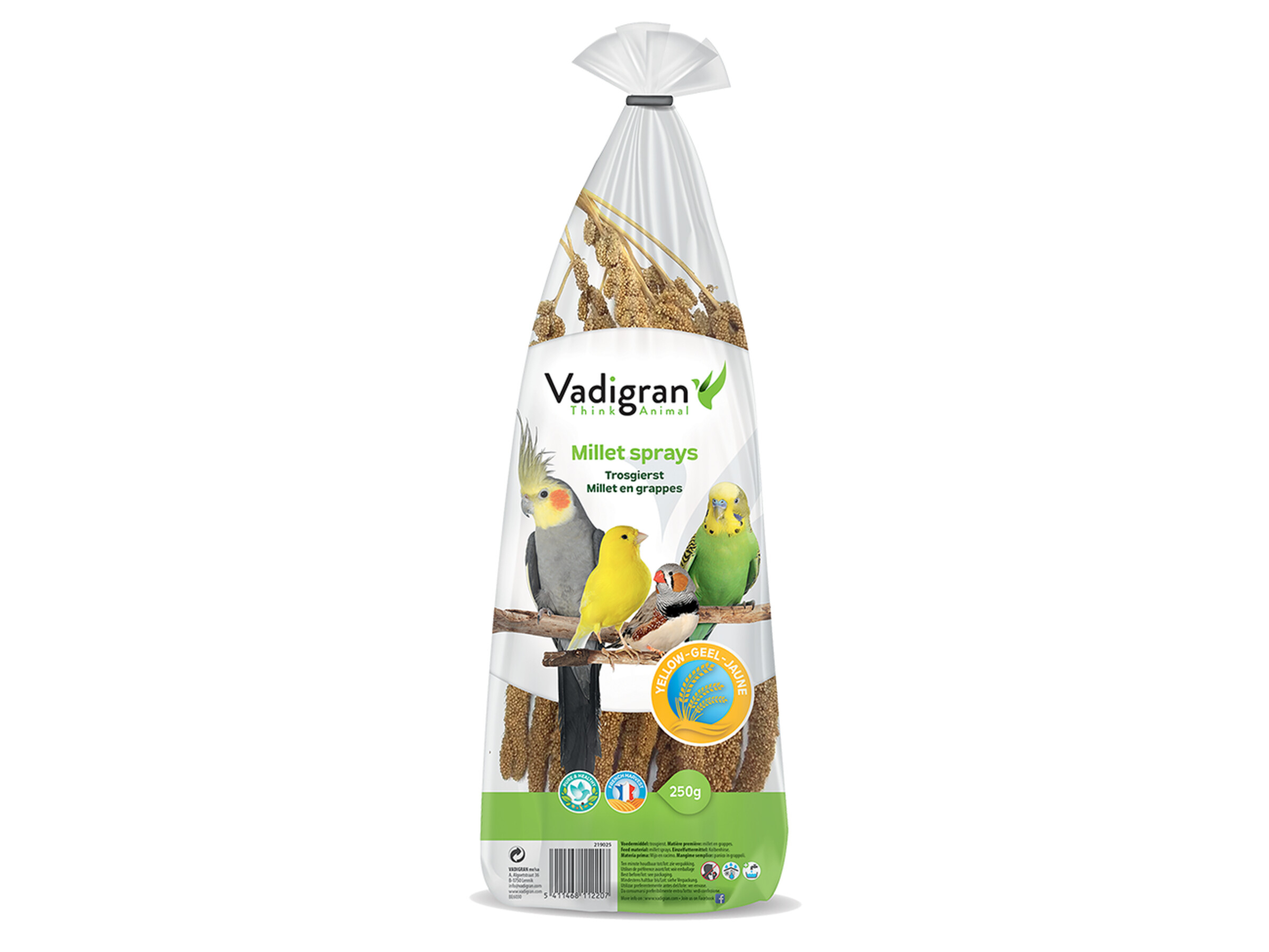Single grains and seeds - Food - BirdsFrench yellow millet sprays 250g ...