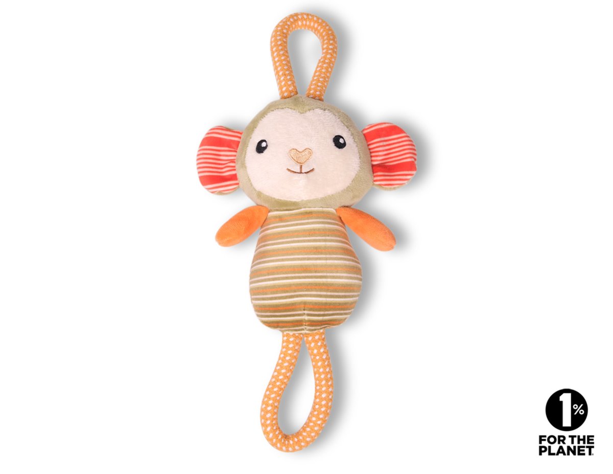 Plush - Toys - DogDog toy Plush Baby monkey+ cord 15cm - Vadigran