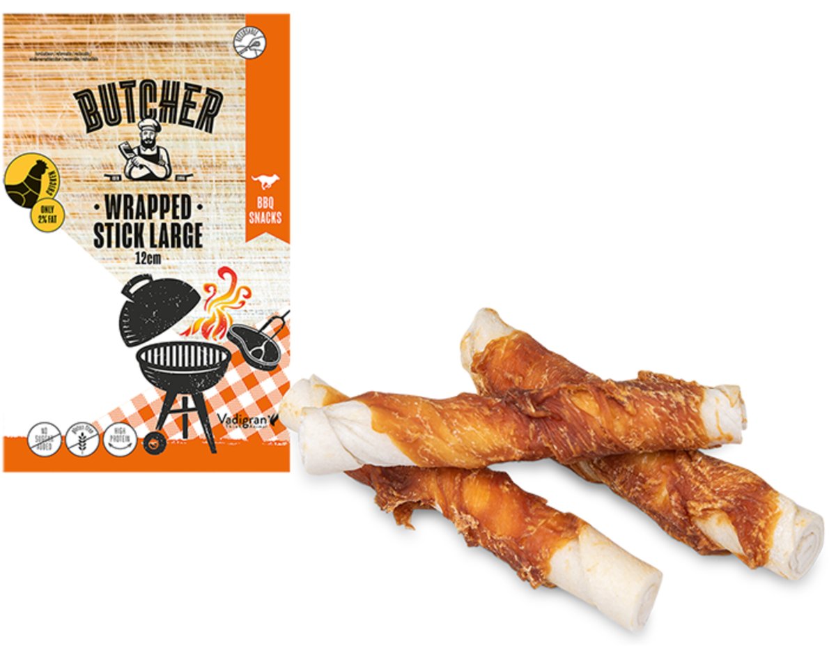 Butcher BBQ - Snacks - ChienChicken Wrapped Stick 12cm 150g LARGE ...