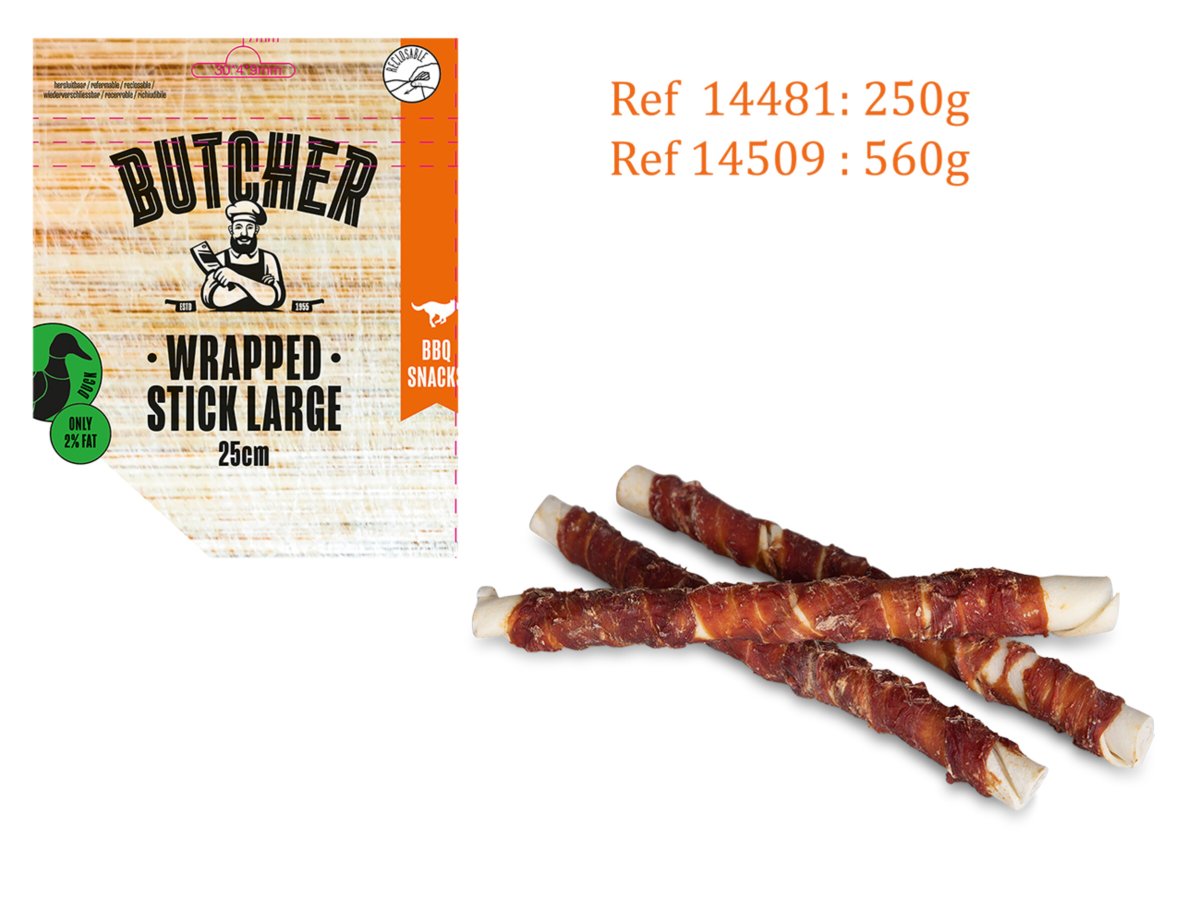 Butcher BBQ - Snacks - DogDuck Wrapped Stick 25cm 560g LARGE - Vadigran