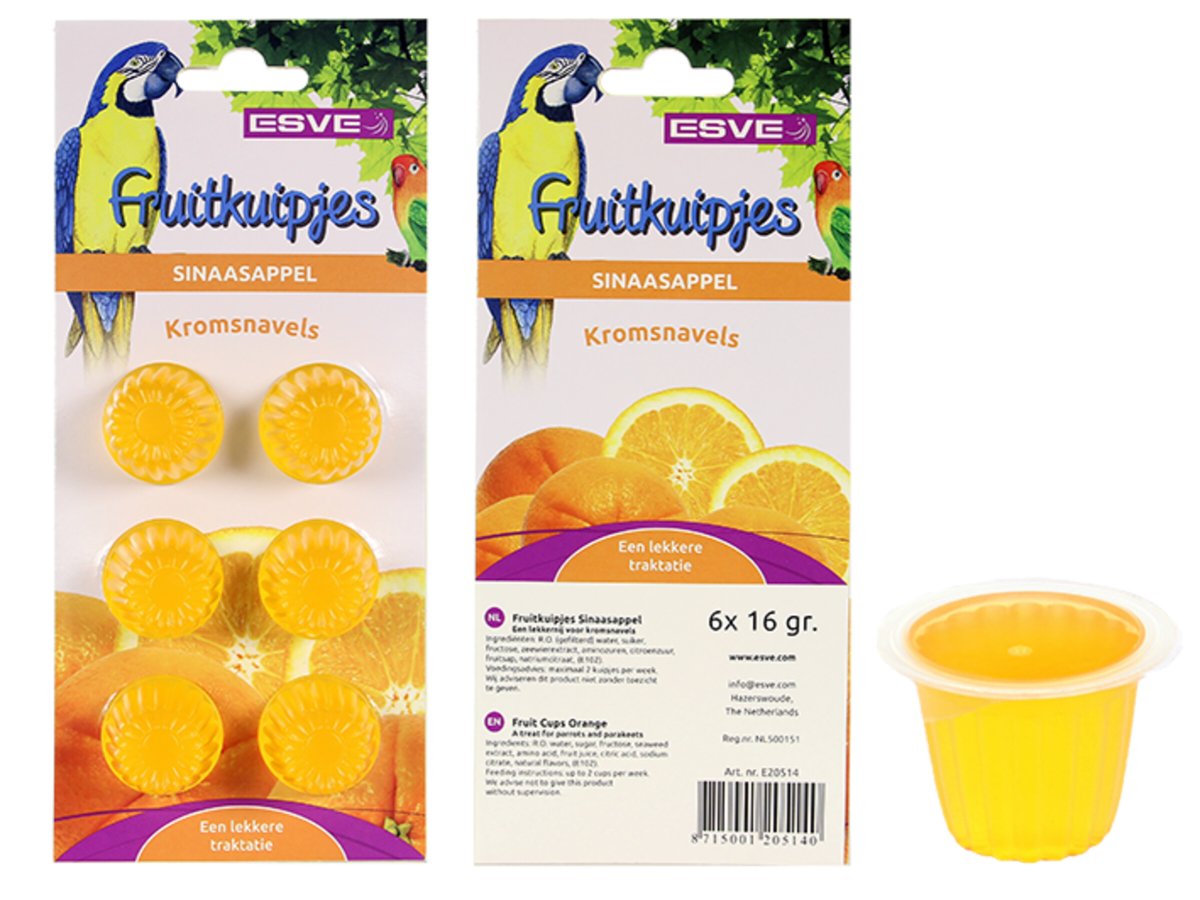 Snack ESVE oiseau - Snacks - OiseauxESVE Coupes de fruit Orange 16g (6 ...